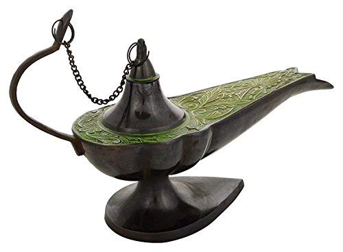 Buy Hand Crafted Metal Brass Alladin CHIRAG LAMP,Antique Aladdin Chirag ...