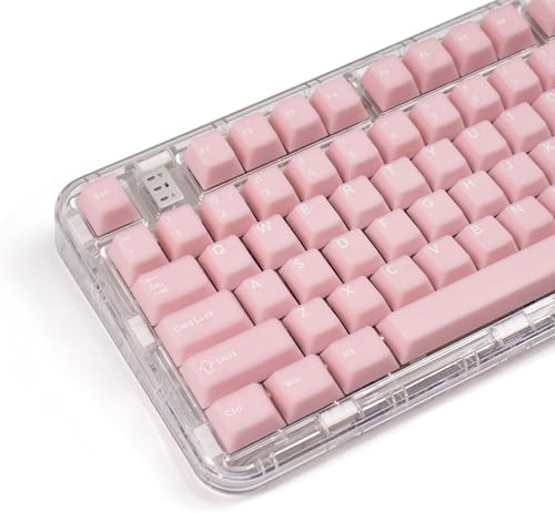 162 Keys Translucent Pink Keycaps Dye Sub PBT Keycap Set Fit for 61/64 ...