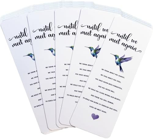 Amazon.com: Hummingbird Bookmarks with Sympathy Poem - Funeral Favors ...