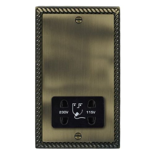 Hamilton Cheriton Georgian Antique Brass Shaver Socket Dual Voltage ...