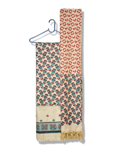 Riyashree Unstitched Madhubani Print Handcrafted Suit Set for Women ...