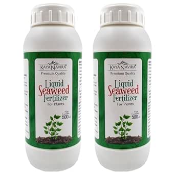 KAYA NAVIRA Liquid Seaweed Fertilizer for Plants (500 ml X2) 1 Litre ...