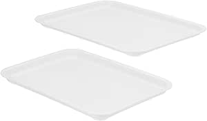 Amazon.com | PATIKIL 12x9 Fast Food Tray, 2 Pack Plastic Reusable Multi ...