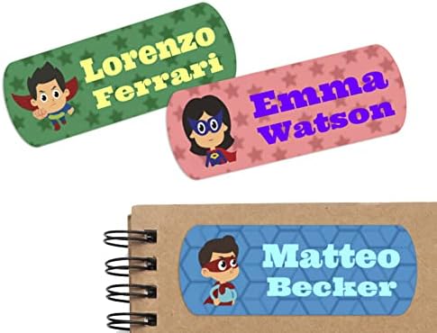 45 étiquettes adhésives personnalisées avec super-héros pour marquer ...