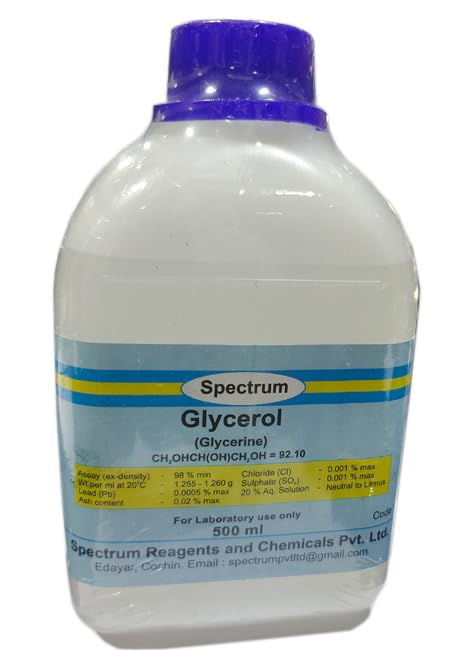 SPECTRUM Glycerine (Glycerol) 98% (500Ml) : Amazon.in: Beauty