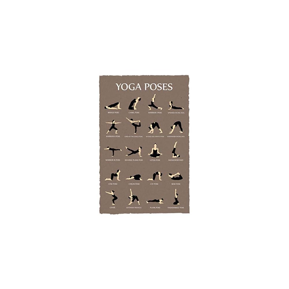 Laminated Yoga Poses Reference Chart Studio Gray Philippines | Ubuy