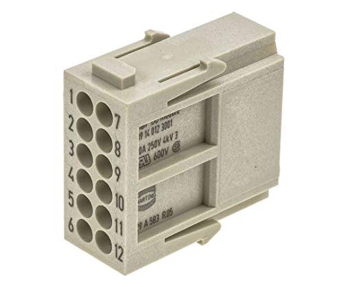 Amazon | Harting モジュール オス Han-Modularシリーズ,12極 2列 2個 09140123001 | 角型 ...