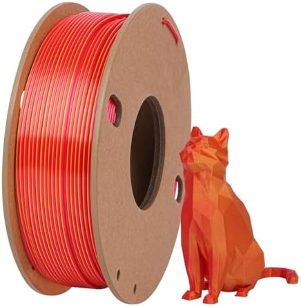 Amazon.com: Dual Color Gold & Red 3D Printer Filament,Coextrusion PLA 1 ...