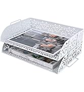 Amazon.com: EasyPAG 5 Slot Desk Organizer Tray Mesh File Paper Letter ...