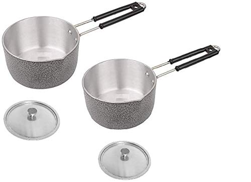Buy Bartan Star Aluminium Saucepan,Tea pan (with Lid 1000ml & 2000ml ...