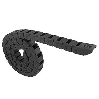 URBEST 10mm x 15mm Black Plastic Flexible Nested Semi Closed Drag Chain ...