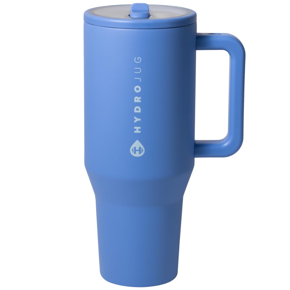 HydroJug Traveler - Modern 40 oz Tumbler with Handle & Simple Flip ...