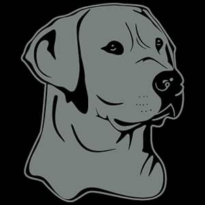 Amazon.com: Vinyl Designs Lab, Labrador Retriever Dog Decal Portrait ...
