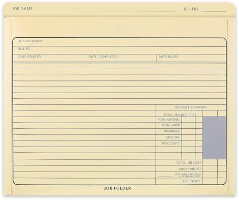 Amazon.com : TOPS Job Folder File Jackets, 11.75 x 9.5 Inches, Manila ...