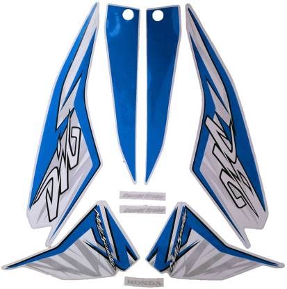 Bike Body Multi-Color Fancy Decals kit Stickers for Honda-dio-Blue-Gry ...