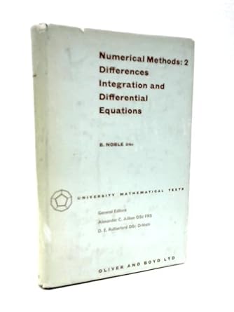 Amazon.co.jp: Numerical Methods, II Differences, Integration and Differential Equations : 本
