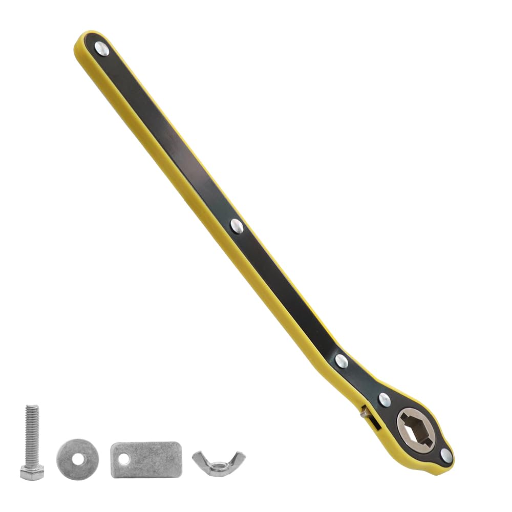 LECWOF Car Scissor Jack Wrench 2 in 1 Universal 360°Swivel Labor-Saving ...
