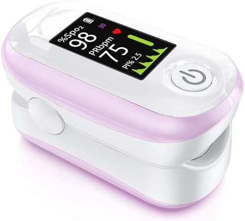 Amazon.com: Alecaremed Pulse Oximeter, 4 Color OLED Display Oxygen ...