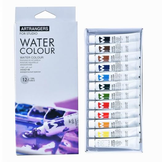 Art Ranger 12ml Watercolour Tube set - Pack of 12 - Multicolour ...