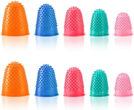 Amazon.com : YUXIANLB 10Pcs 5 Different Sizes Rubber Fingers Tip ...