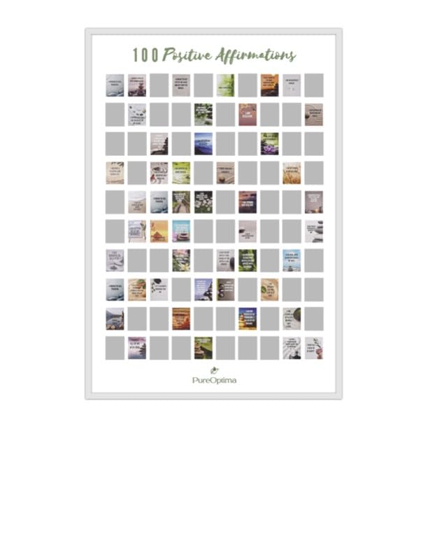 Amazon.com: PureOptima 100 Positive Affirmations Scratch Off Poster ...