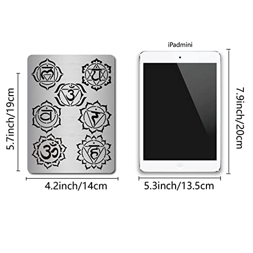 GORGECRAFT Metal Chakra Stencil Mandala Yoga Om Symbols Reusable ...