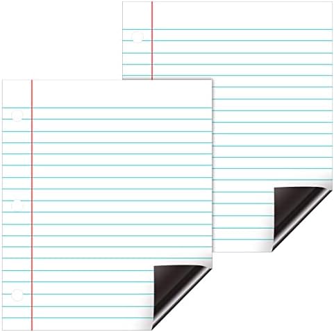 Amazon.com : 2 Pcs Jumbo Magnetic Notebook Paper Erasable Magnetic ...