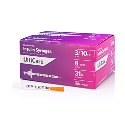 Amazon.com: UltiCare U-100 Insulin Syringes, Comfortable and Accurate ...