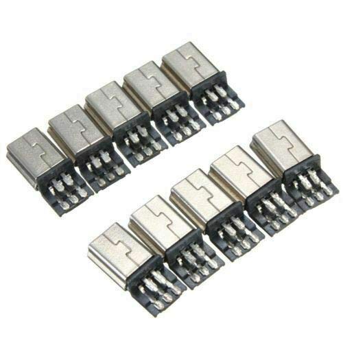 PRAV® 10Pcs Mini USB Type 5Pin Male SMT SMD Plug Socket Jack Connectors ...