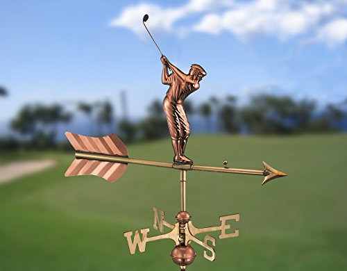 Good Directions Golfer Weathervane with Roof Mount, Pure Copper – Stout ...