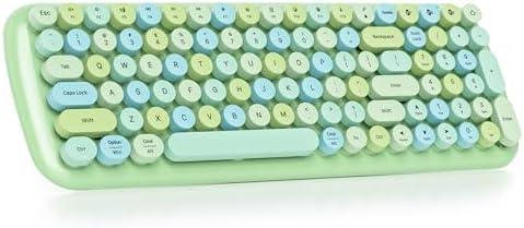 Amazon.com: UBOTIE Portable Bluetooth Colorful Computer Keyboards ...
