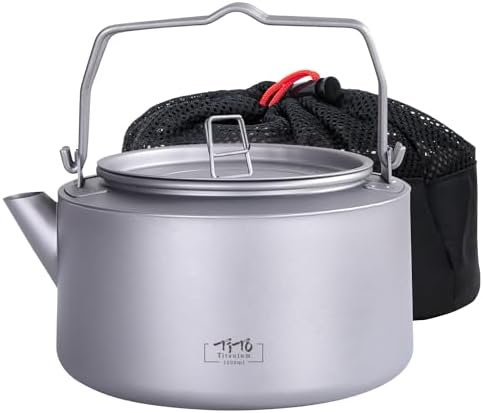 Amazon.com: TiTo Titanium 1000ml/33.82fl oz Titanium Kettle with ...