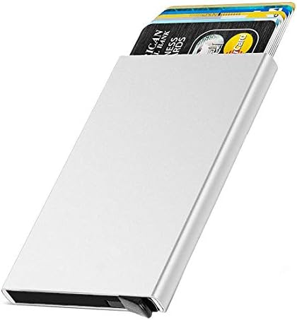 Stealodeal Silver Smart Minimalist Slim RFID Blocking Credit Card ...