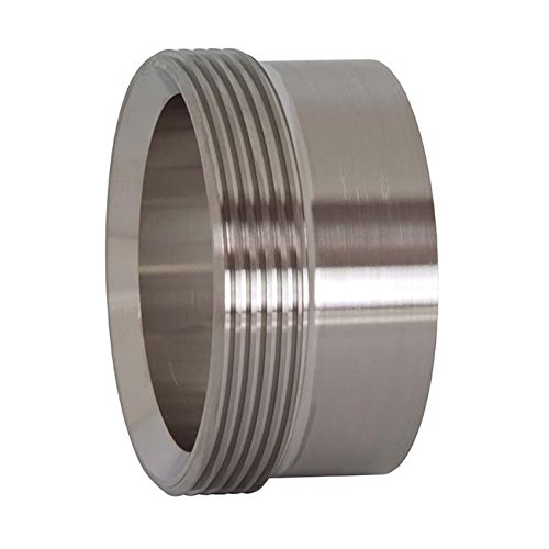 3" Heavy Tank Spud Threaded Bevel Seat Ferrule, 316L SS: Amazon.com ...