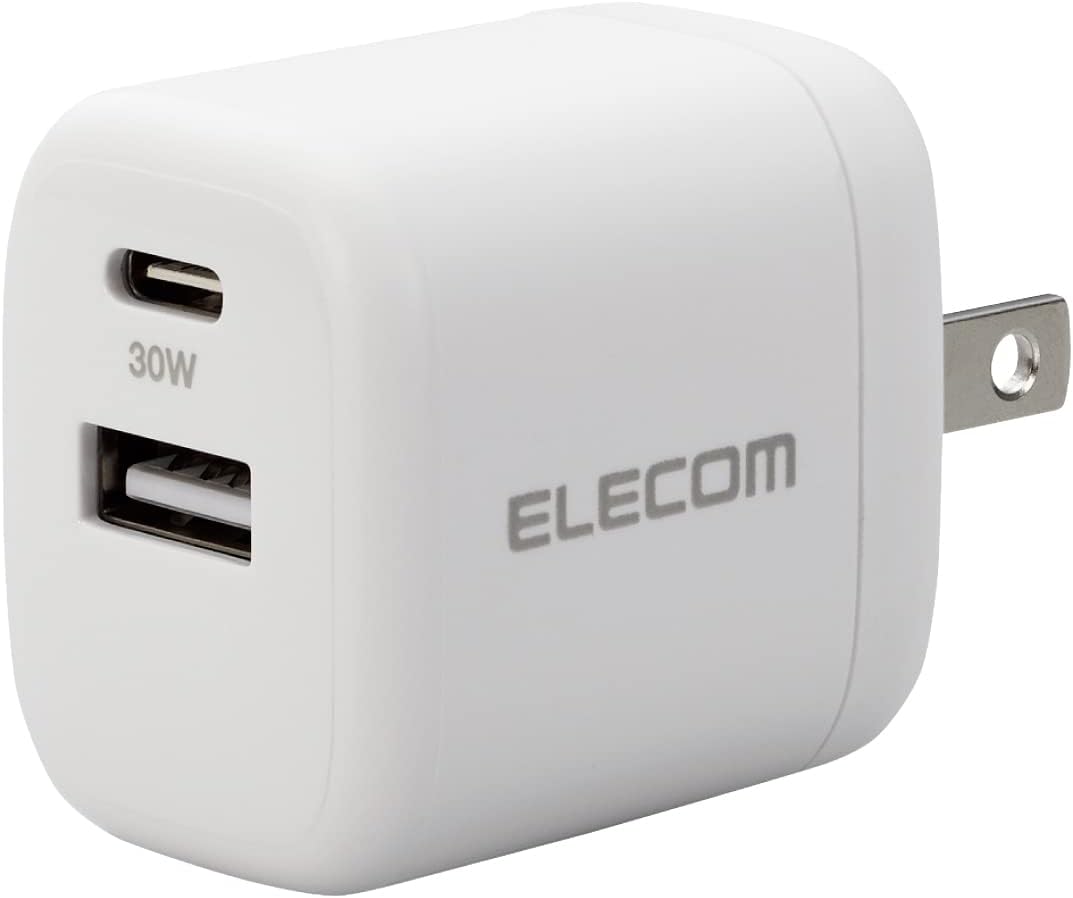 Amazon | エレコム 充電器 20W 2ポート Type-C USB-A USB PD対応 折りたたみ式プラグ 【iPhone 16 15 14 iPad 第10世代 等対応】 ホワイト ...