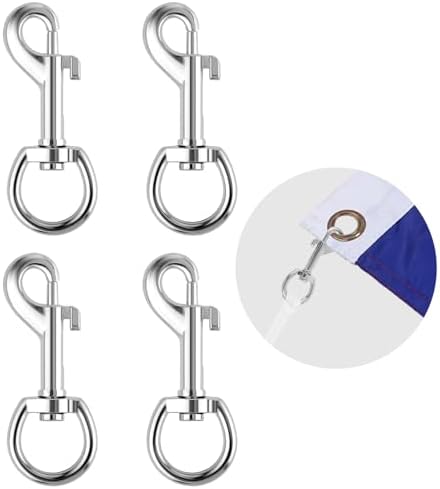 Amazon.com : Jeffdad Flag Clips for Flagpole Rope, 4pcs Heavy Duty ...