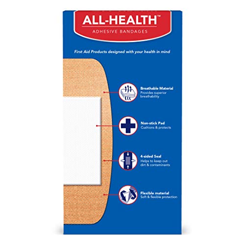 Snapklik.com : All Health Flexible Fabric Adhesive Bandages, XL 2 In X ...