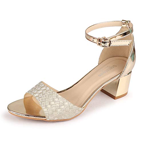 Buy Stelatoes Women's SyntheticPatent Block Heels (Heel Height : 2 IN ...