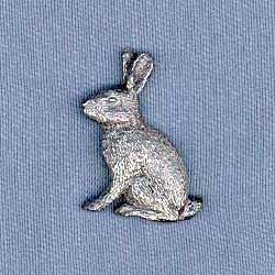 Amazon.com: Rabbit Pewter Lapel Pin Brooch - USA Made - Hand Crafted ...