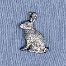 Amazon.com: Rabbit Pewter Lapel Pin Brooch - USA Made - Hand Crafted ...