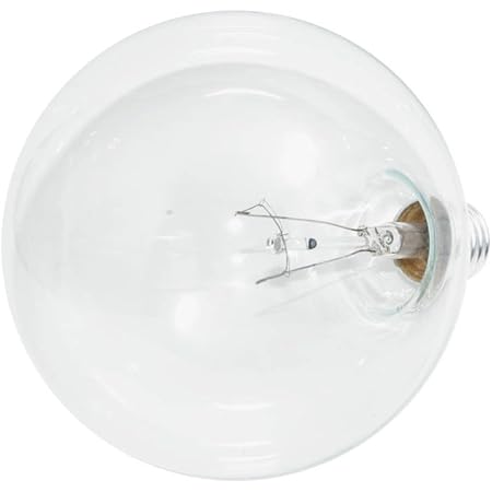 Satco 60G40 Incandescent Globe Light, 60W E26 G40, Clear Bulb [Pack of ...