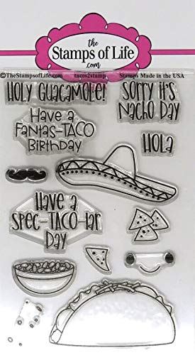Amazon.com: Taco Party Stamps for Card-Making and Scrapbooking by The ...