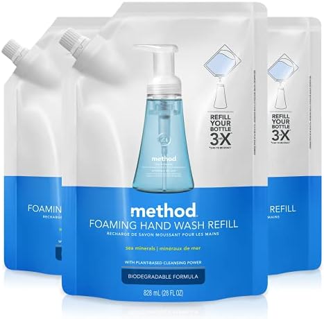 Amazon.com: Method Foaming Hand Soap, Refill, Waterfall, Biodegradable ...