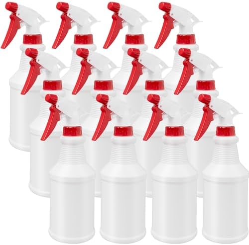 12 Pack Plastic Spray Bottles, 16 oz/ 500 ml Refillable Empty Spray ...
