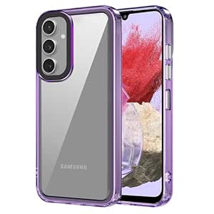 amazon basics Back Case Cover for Samsung Galaxy F34 5G (TPU + PC_Translucent Purple) : Amazon ...
