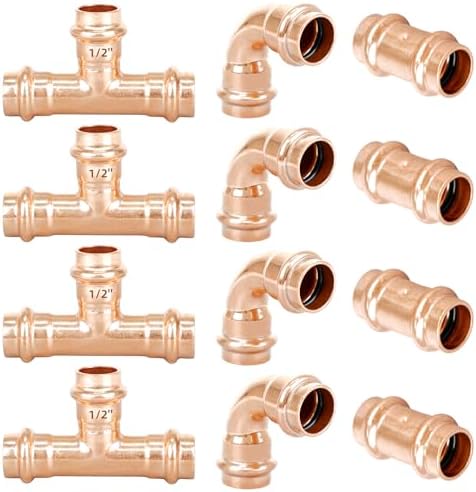 Amazon.com: (Znkiok® 12 Pack Set) 1/2" Propress Fittings Zero Lead,1/2 ...