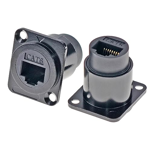 HangTon 5pack RJ45 Waterproof Coupler Connector Panel Socket Bulkhead ...