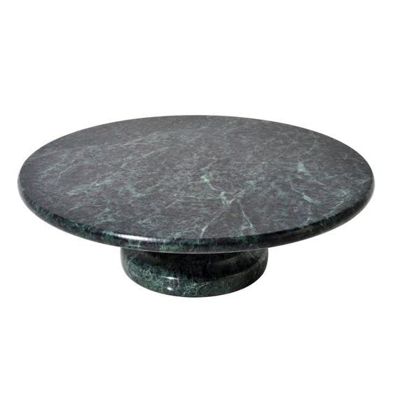 RM 10inch Marble Cake Decorative Pedestal Tray Marble Finish (White ...