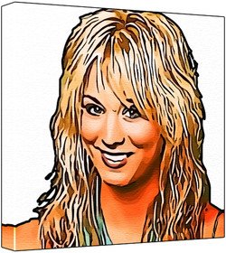Kaley Cuoco - Pop Art Print (Multicolour; White Background) 50 x 50 x 2 ...