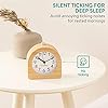 Amazon.com: Navaris Wood Analog Alarm Clock - Half-Round Battery ...